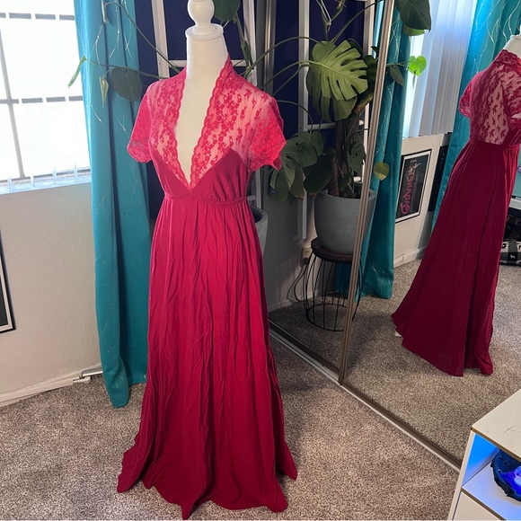 Dresses | Vintage Red Long Dress | Poshmark